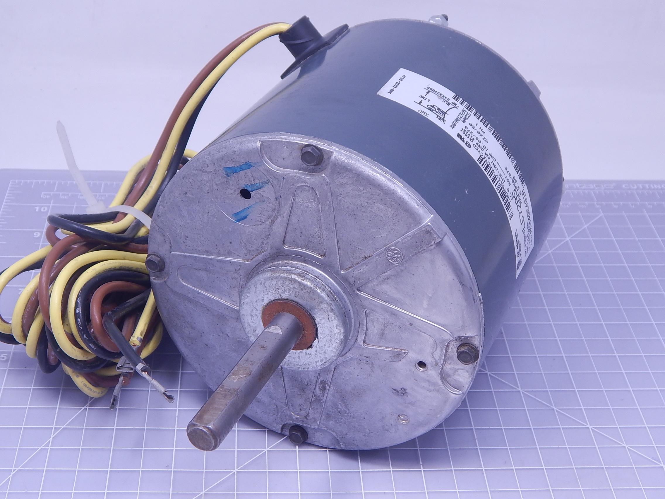 GE Motors 5KCP39PG Electric Motor 1/2 HP 460/400 V 1050/875 RPM 0.80 A ...