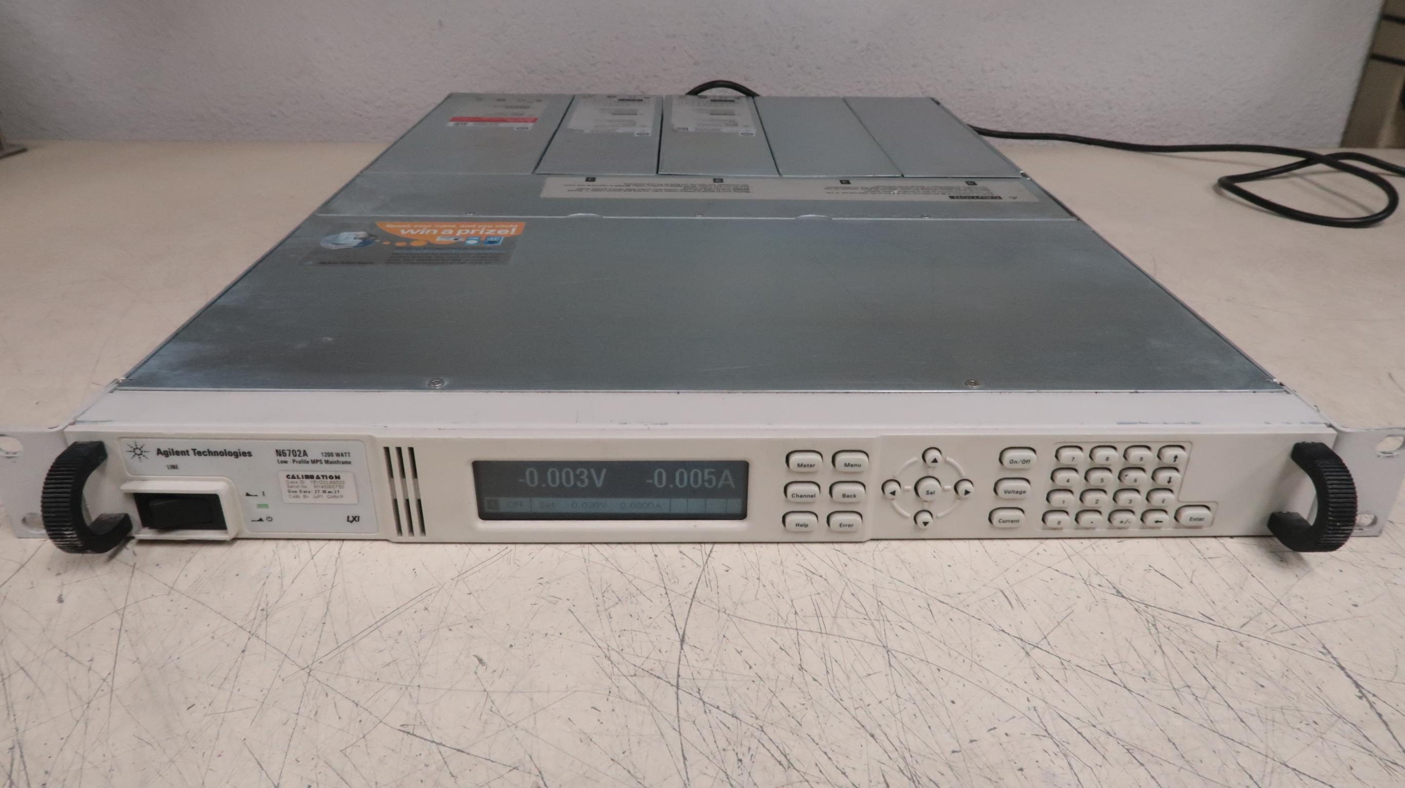 Agilent N6773A N6702A DC Power Module With Low-Profile MPS Mainframe ...